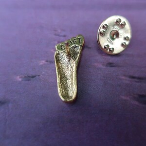 Foot Gold Dipped Pewter Lapel Pin- CC468G- Foot, Orthopedic, Footprint ...