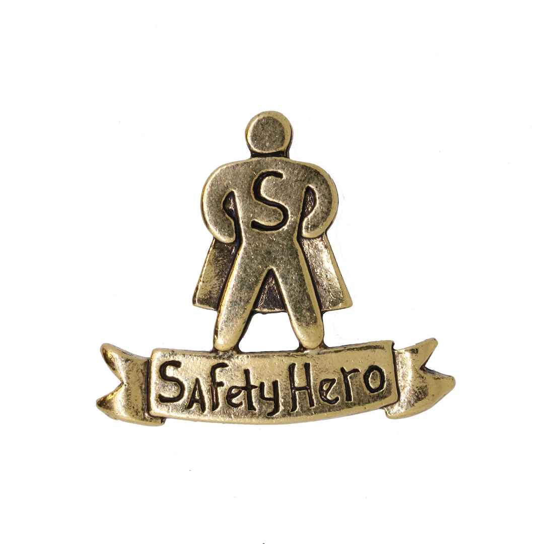 Safety Hero Gold Lapel Pin- CC713G- Recognize Individuals Dedication to ...