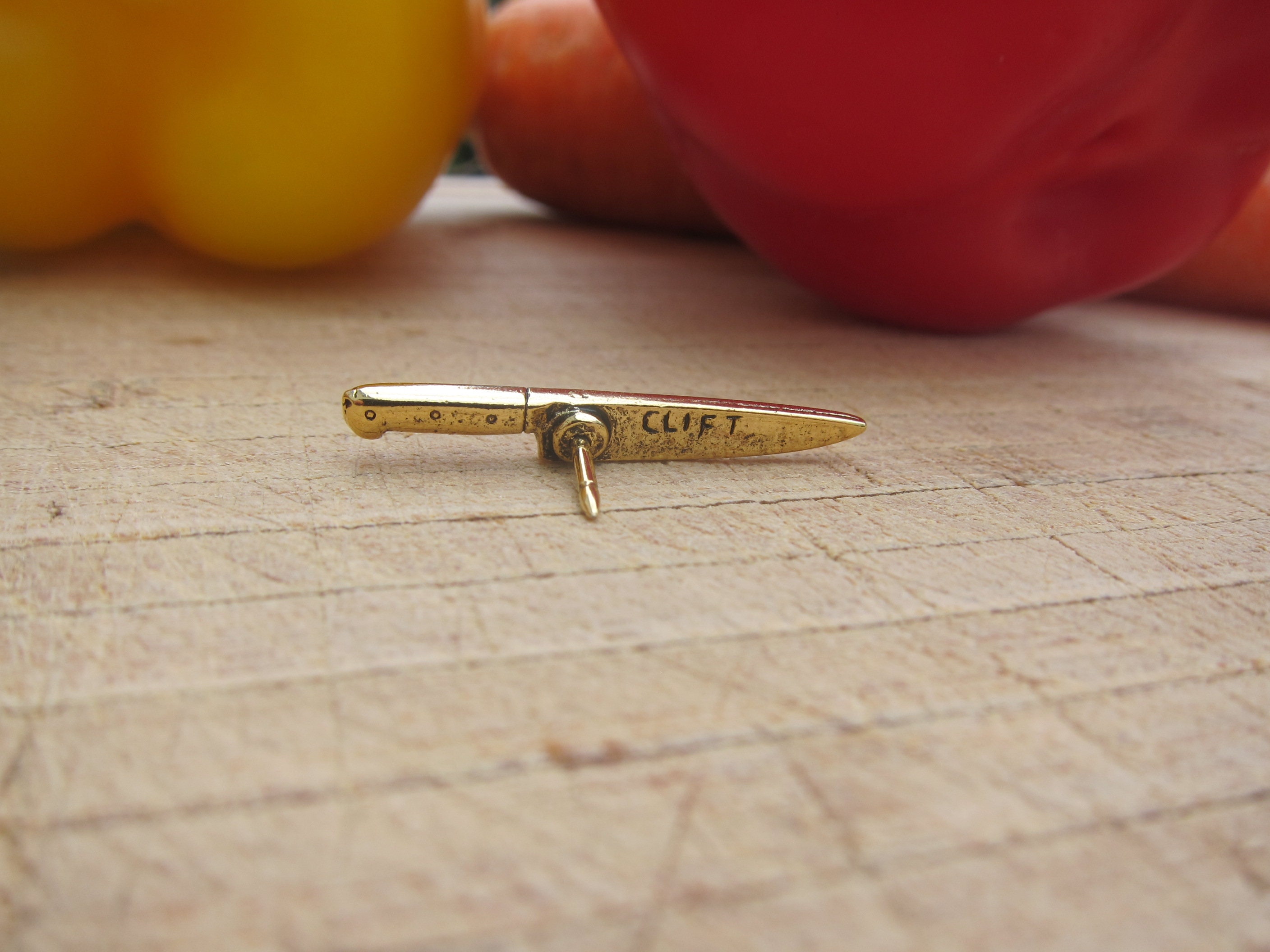 Gold Chef Knife Lapel Pin CC195G Kitchen and Culinary Pins - Etsy
