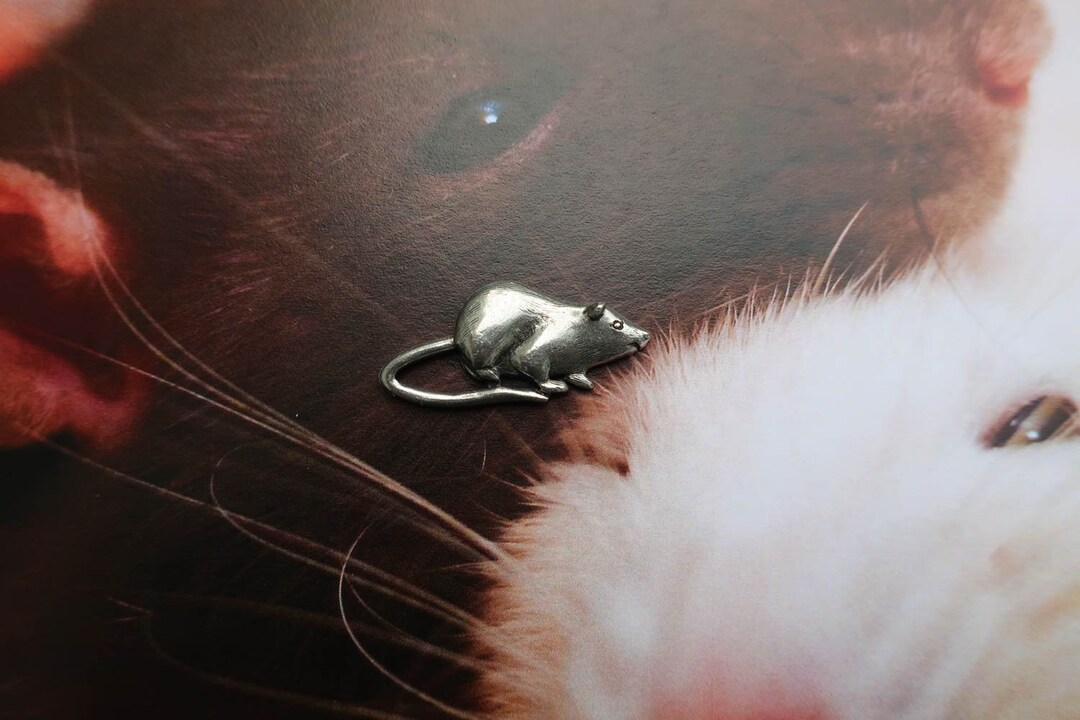 Rat Pewter Lapel Pin- CC720- Rat, Mouse, Mice, and Animal Lapel Pins - Etsy