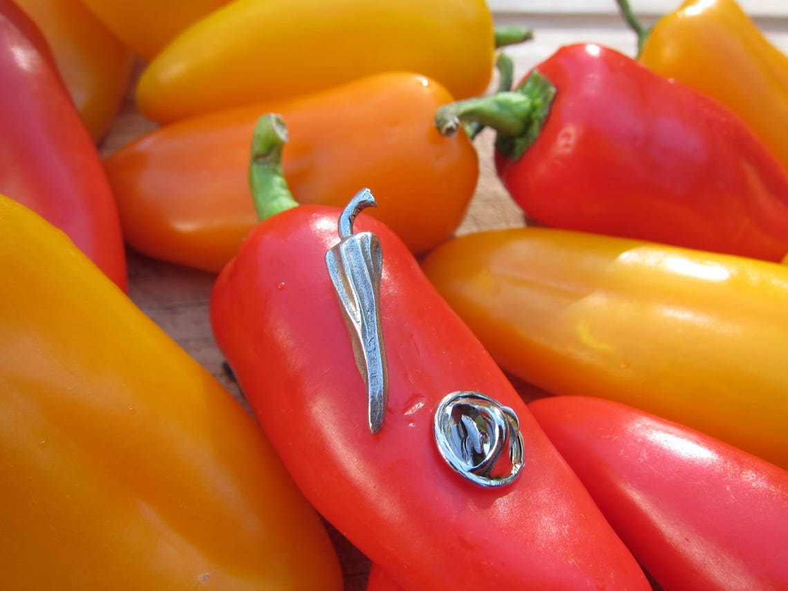 Chili Pepper Lapel Pin CC203 Chile Peppers Chili Pepper - Etsy