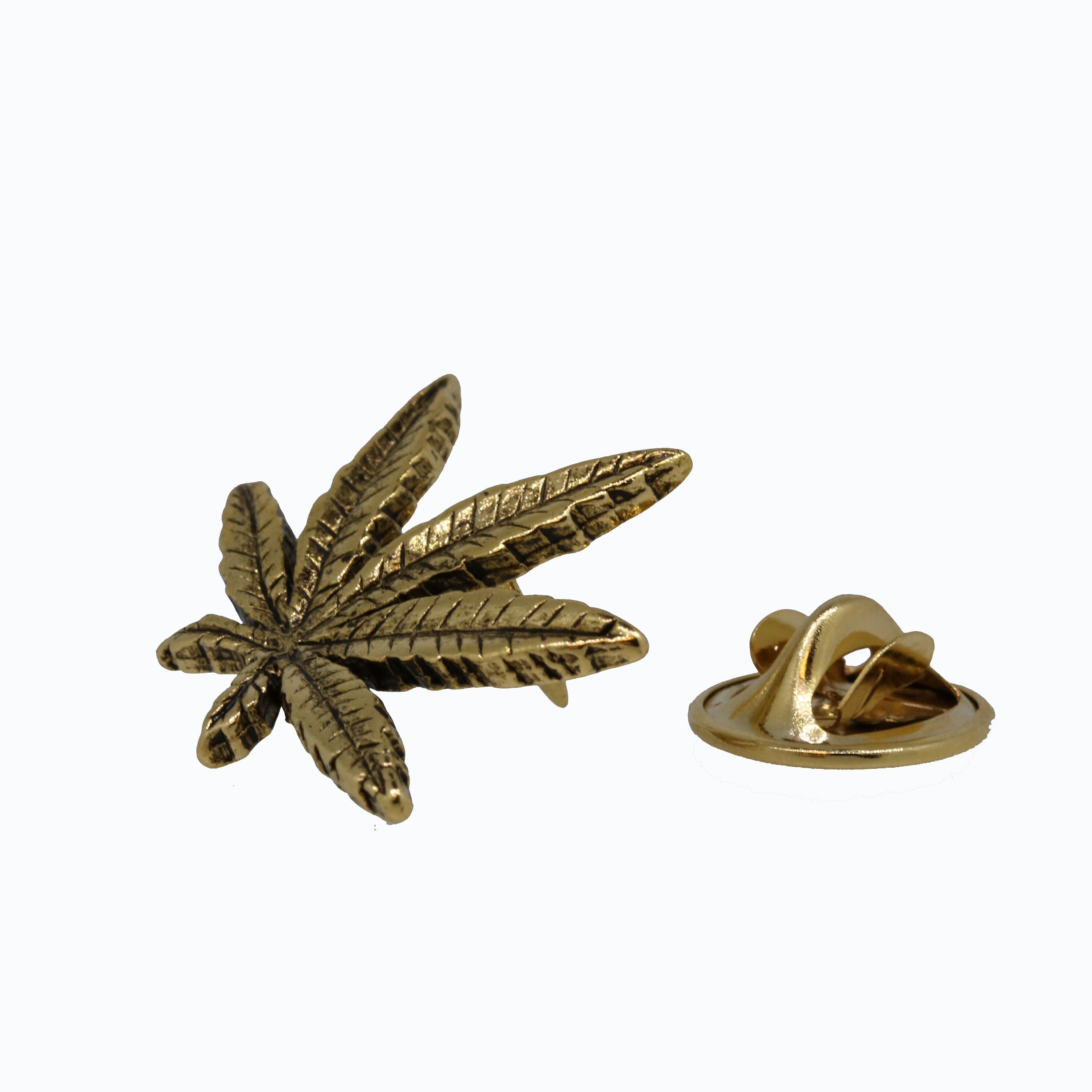 Marijuana Leaf Gold Lapel Pin CC675G Marijuana Pot | Etsy