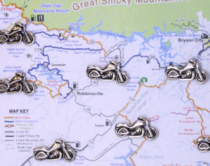 Mini USA Decal Map Tracker - US Decal, Motorcycle Tracking Decal, Mini ...