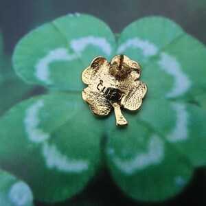 Gold Four Leaf Clover Lapel Pin-cc422g- Good Luck Charm- Luck of the ...