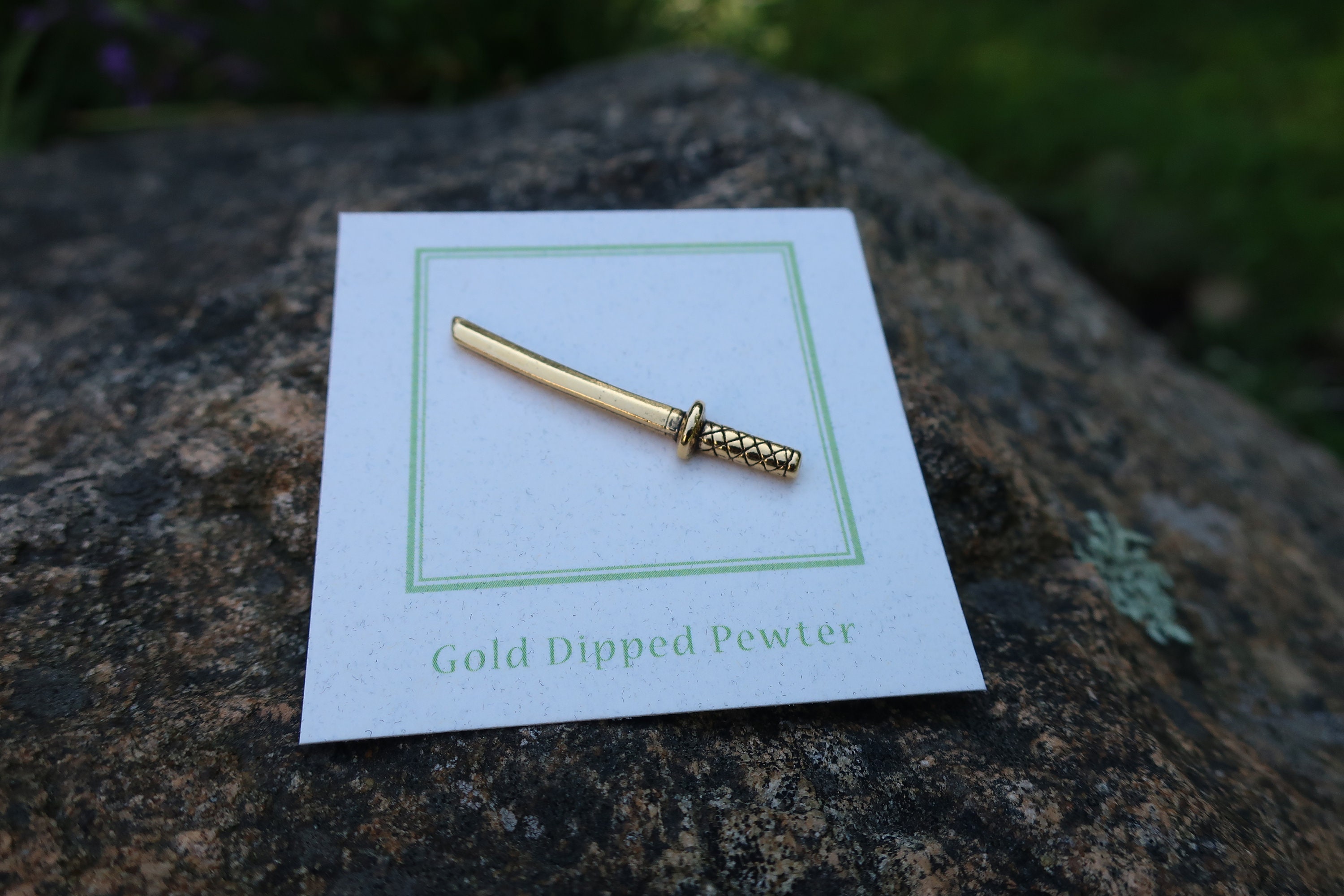 Gold Samurai Sword Lapel Pin CC511G Katana Japanese Swords | Etsy