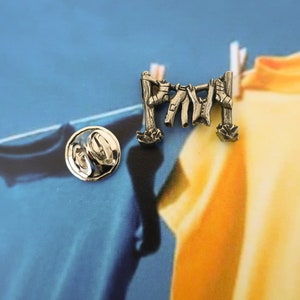 Laundry Lapel Pin - CC108- Clothes, Laundry, Air Dry - Etsy