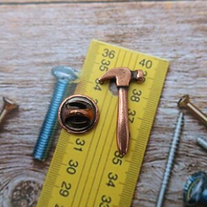 Copper Hammer Lapel Pin- CC170C- Hammer, Tools, Carpentry, Contractor ...