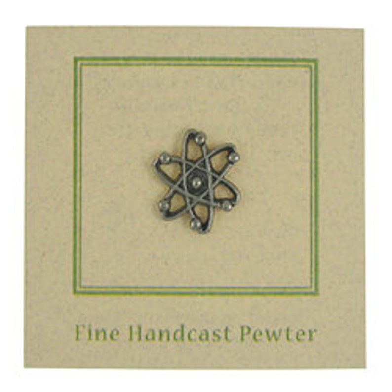 Atom Lapel Pin CC306 Science Pins Atom Science Teacher - Etsy