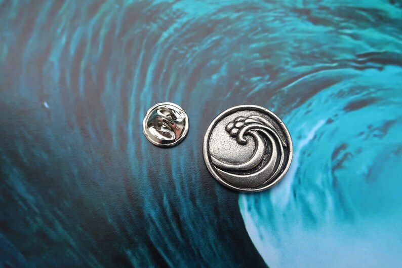 Wave Lapel Pin CC503 Ocean Beach and Aquatic Pins | Etsy