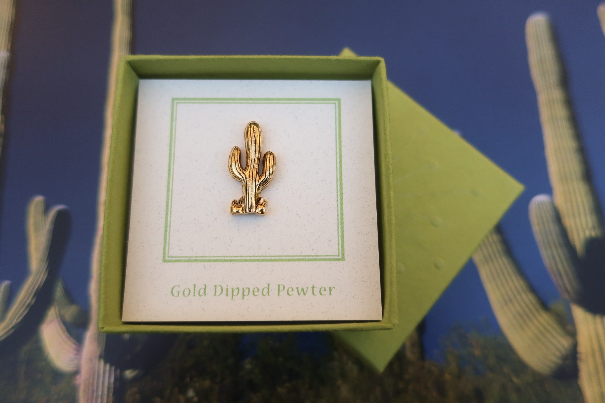 Gold Cactus Lapel Pin-CC488G Arizona Desert and Cactus Pins | Etsy