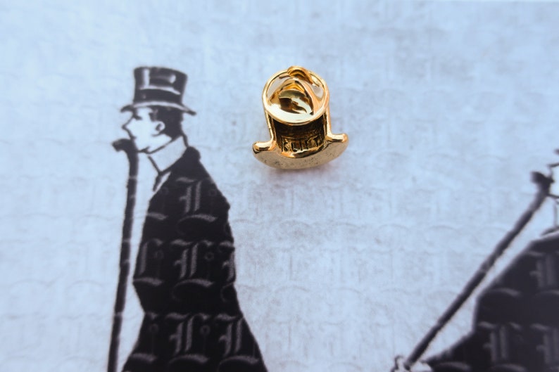 Top Hat Gold Dipped Pewter Lapel Pin- CC475G- Hats, Formal Wear ...