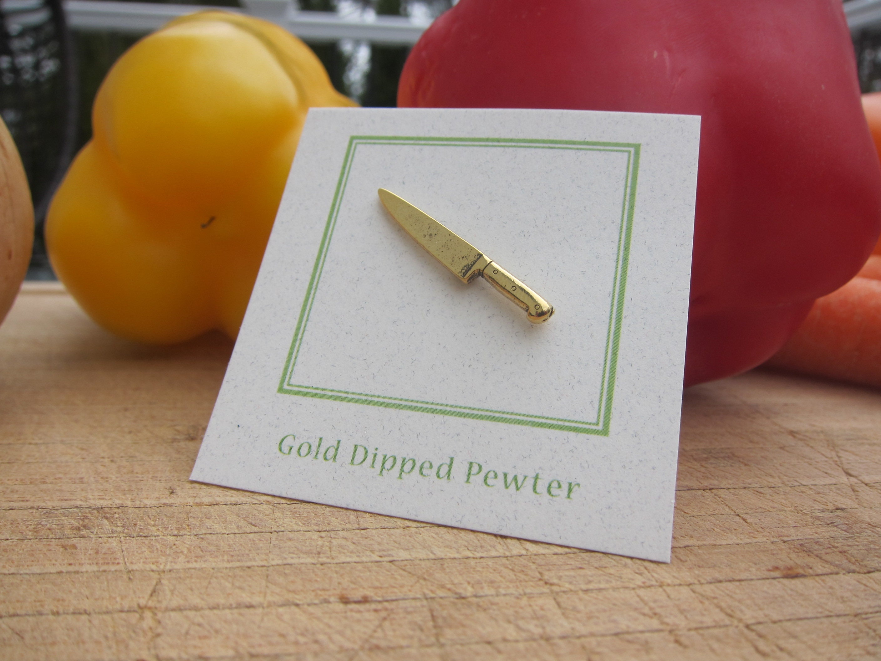 Gold Chef Knife Lapel Pin CC195G Kitchen and Culinary Pins - Etsy