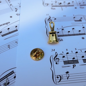 Gold Handbell Lapel Pin- CC227G- Handbell, Bell, Percussion, and ...