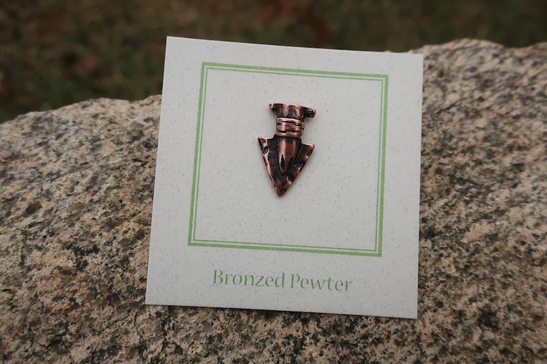 Arrowhead Copper Dipped Pewter Lapel Pin- CC410C- Arrows, Artifacts ...