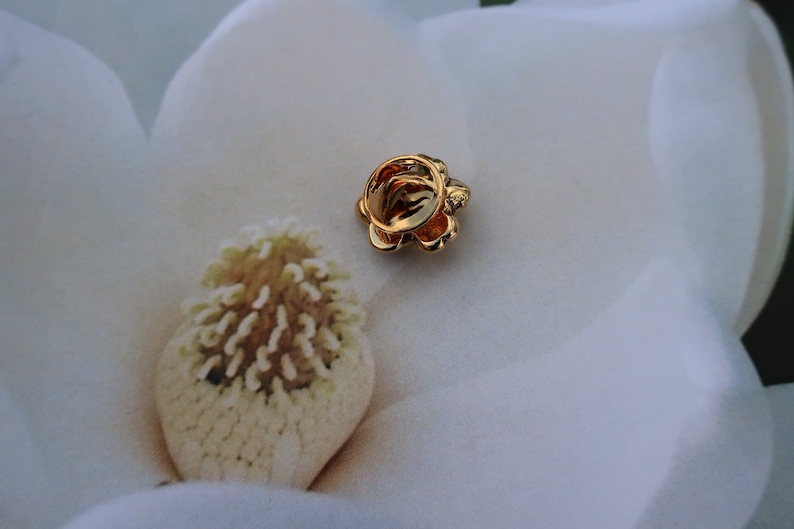Gold Magnolia Lapel Pin CC543G Flower and Garden Gifts | Etsy