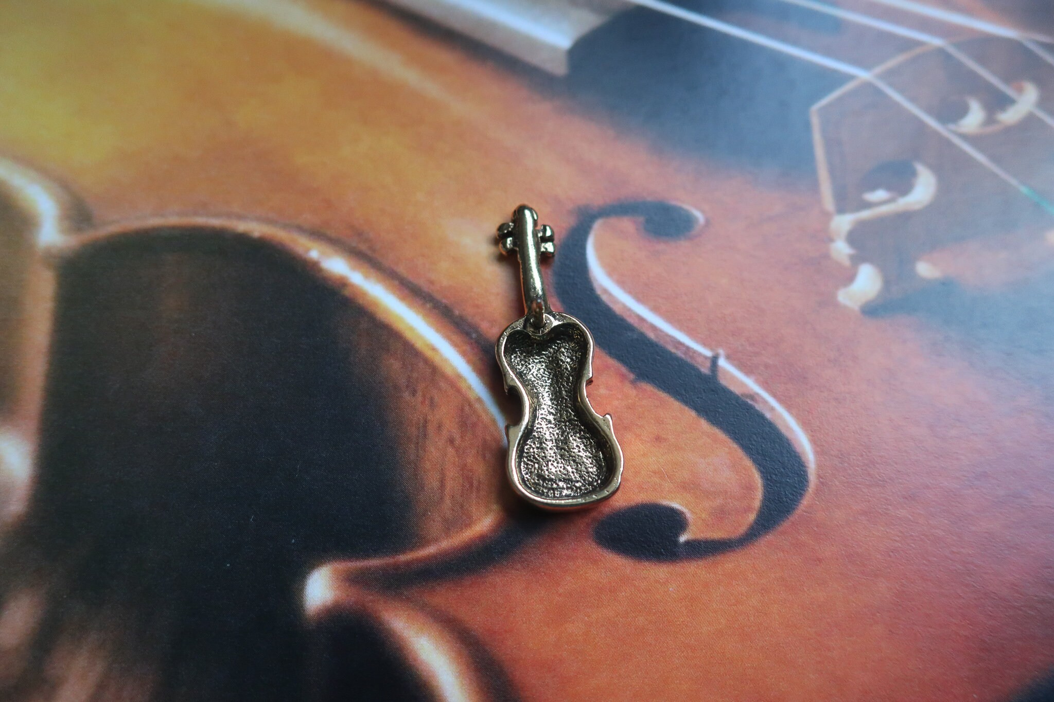 Violin Gold Dipped Pewter Lapel Pin CC135G Violin Music - Etsy