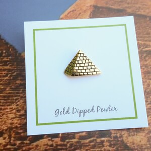 Pyramid Gold Dipped Pewter Lapel Pin - CC550G- Egyptian Pyramids- Greek ...