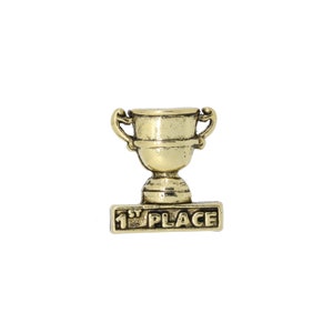 1st Place Trophy Gold Dipped Pewter Lapel Pin - CC317G- 1st Place ...