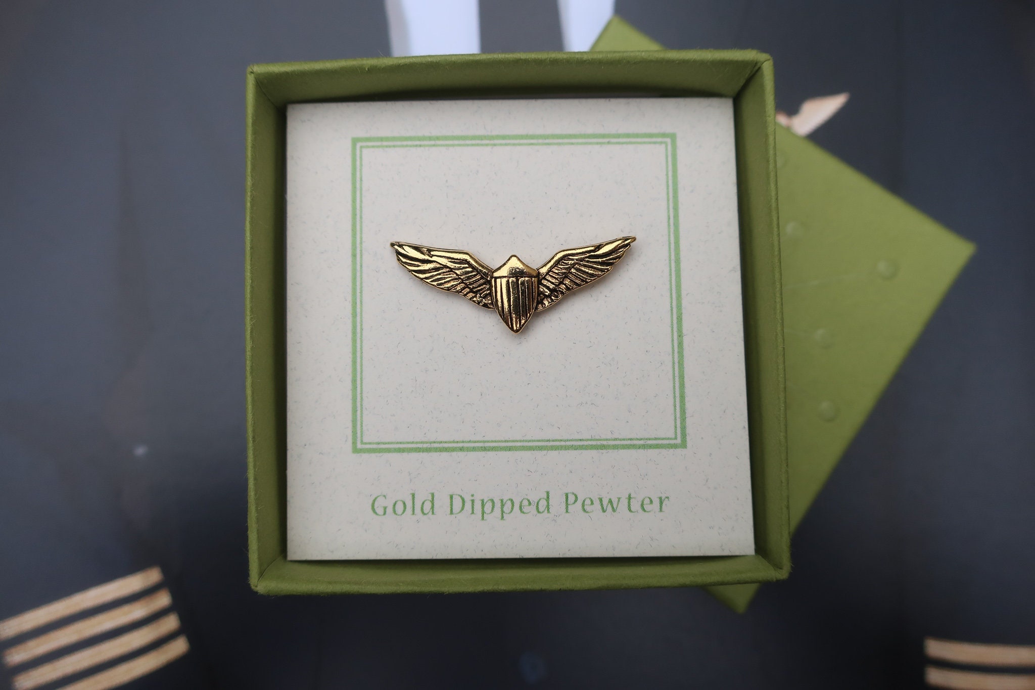 Gold Pilot Wings Revers Pin-CC497G- Luftfahrt Anstecknadeln für Piloten ...