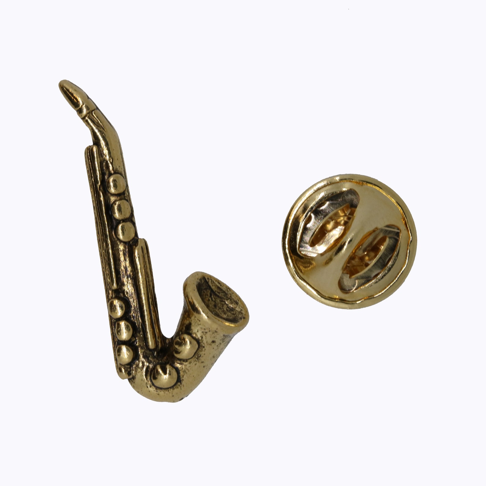 Saxophone Gold Lapel Pin - CC332G- Music, Musical Instruments, Jazz ...
