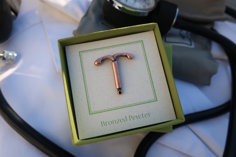 Copper IUD Lapel Pin- CC636C- IUD, Intrauterine Device, Contraception ...