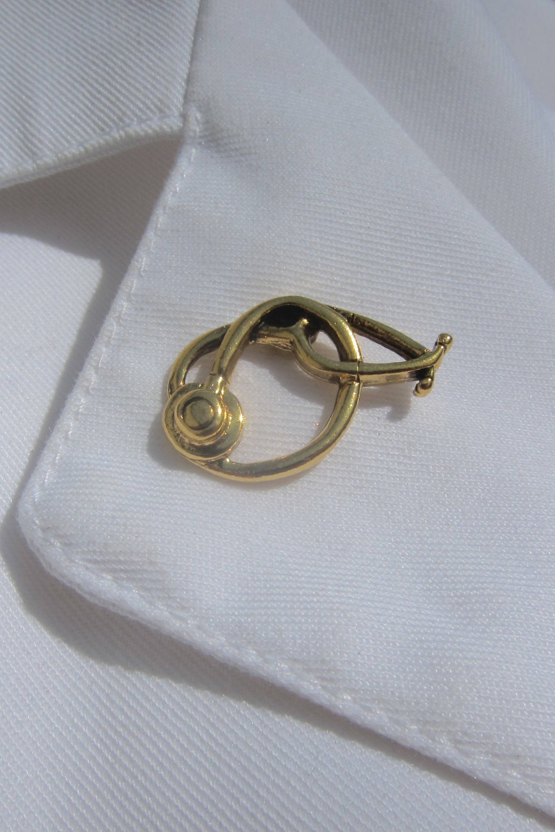 Gold Stethoscope Lapel Pin-CC517G Nursing and Medical Pins | Etsy