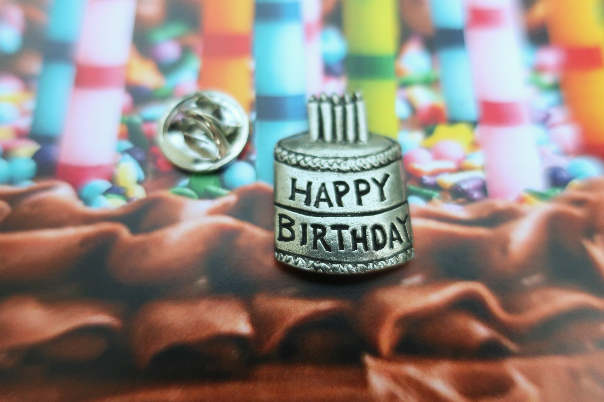Happy Birthday Pin - CC514- Birthday, Celebration, and Cake Pins - Etsy
