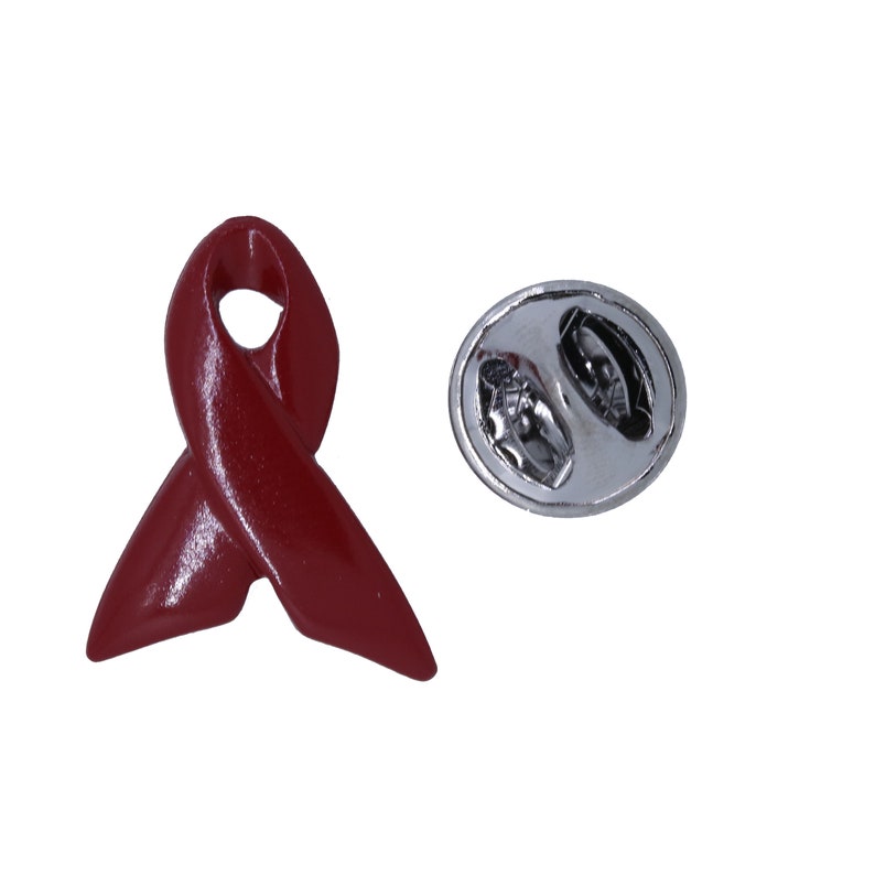 Red Ribbon Pin Raise Awareness for AIDS/HIV Alcohol Abuse - Etsy