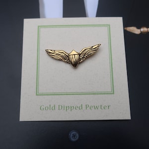 Gold Pilot Wings Lapel Pin-cc497g- Aviation Pins for Pilots, Airplanes ...