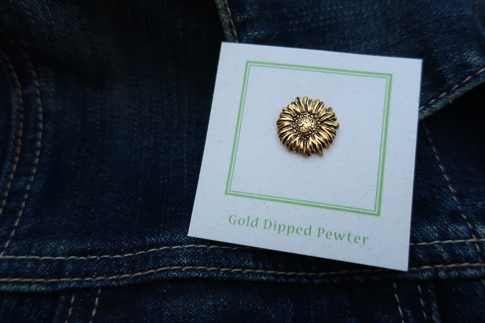 Gold Sunflower Lapel Pin CC271G Sunflower Garden and - Etsy