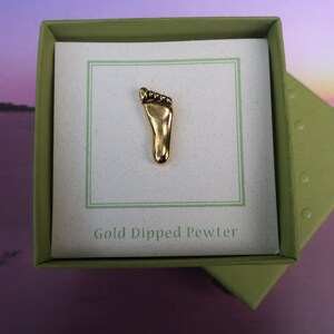 Foot Gold Dipped Pewter Lapel Pin- CC468G- Foot, Orthopedic, Footprint ...