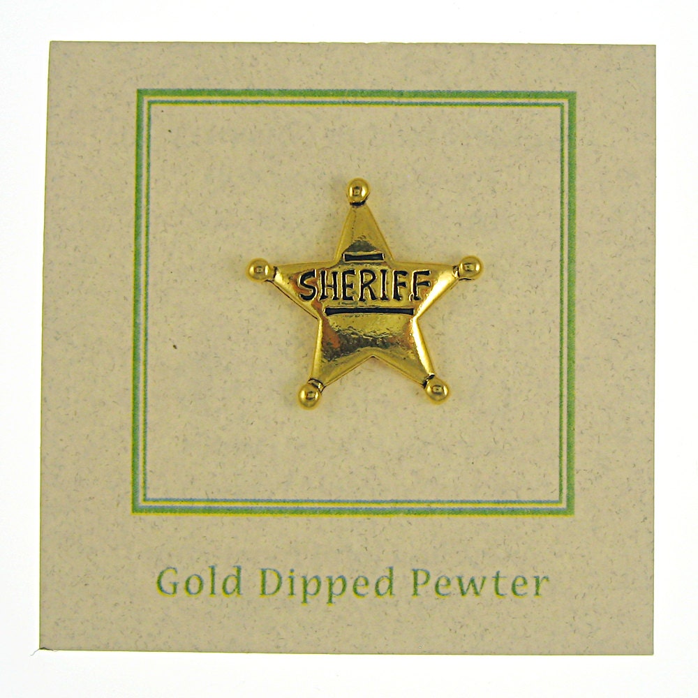 Gold Sheriff Star Lapel Pin-cc556g Sheriff Police and | Etsy