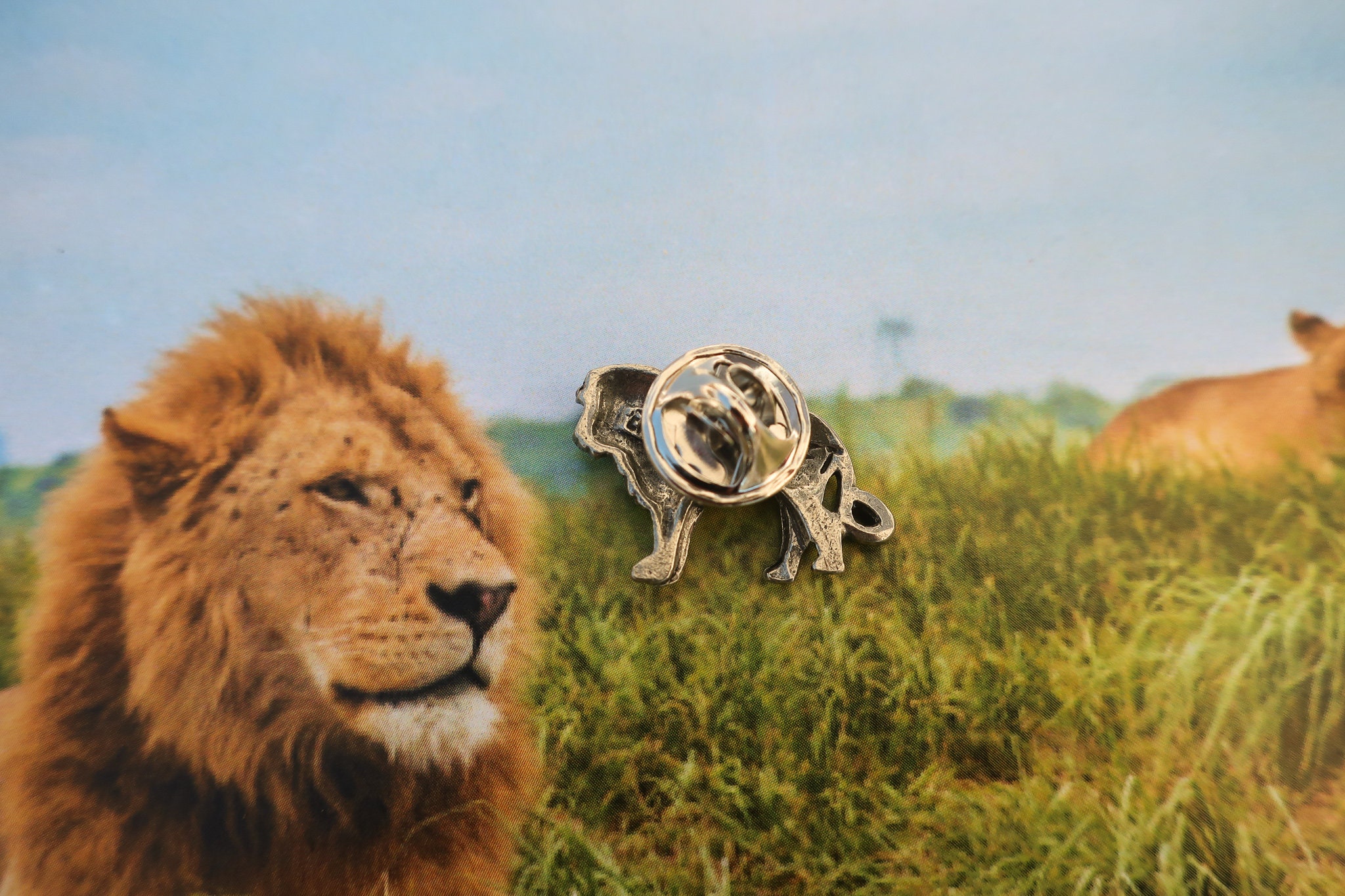 Lion Lapel Pin Cc247-safari and Zoo Animal Pewter Pins | Etsy