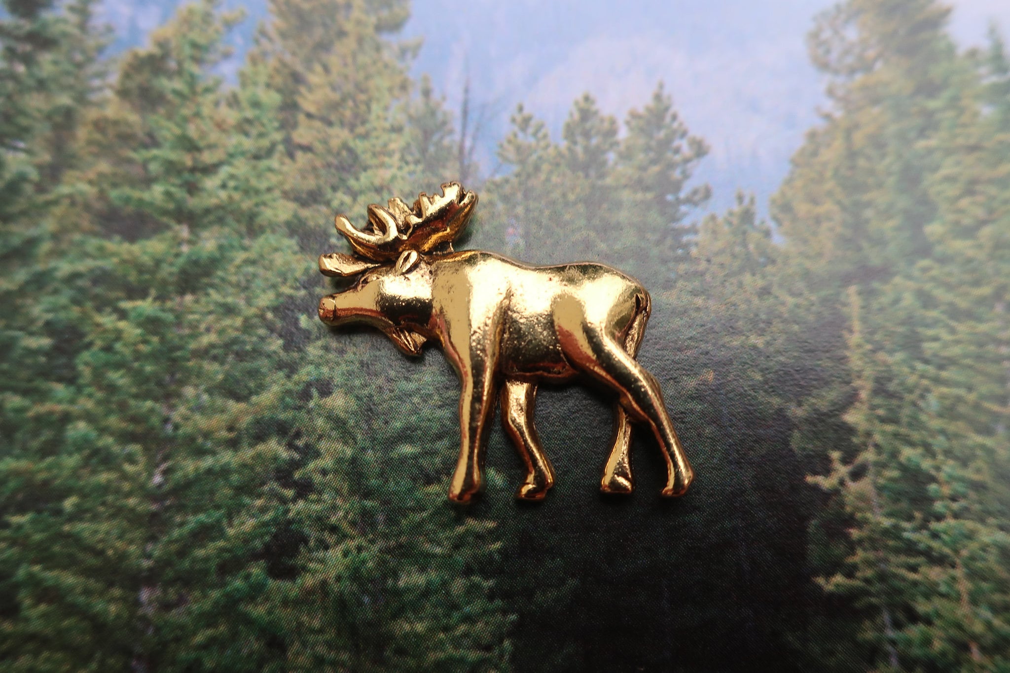 Moose Gold Dipped Pewter Lapel Pin CC131G Moose Elk | Etsy