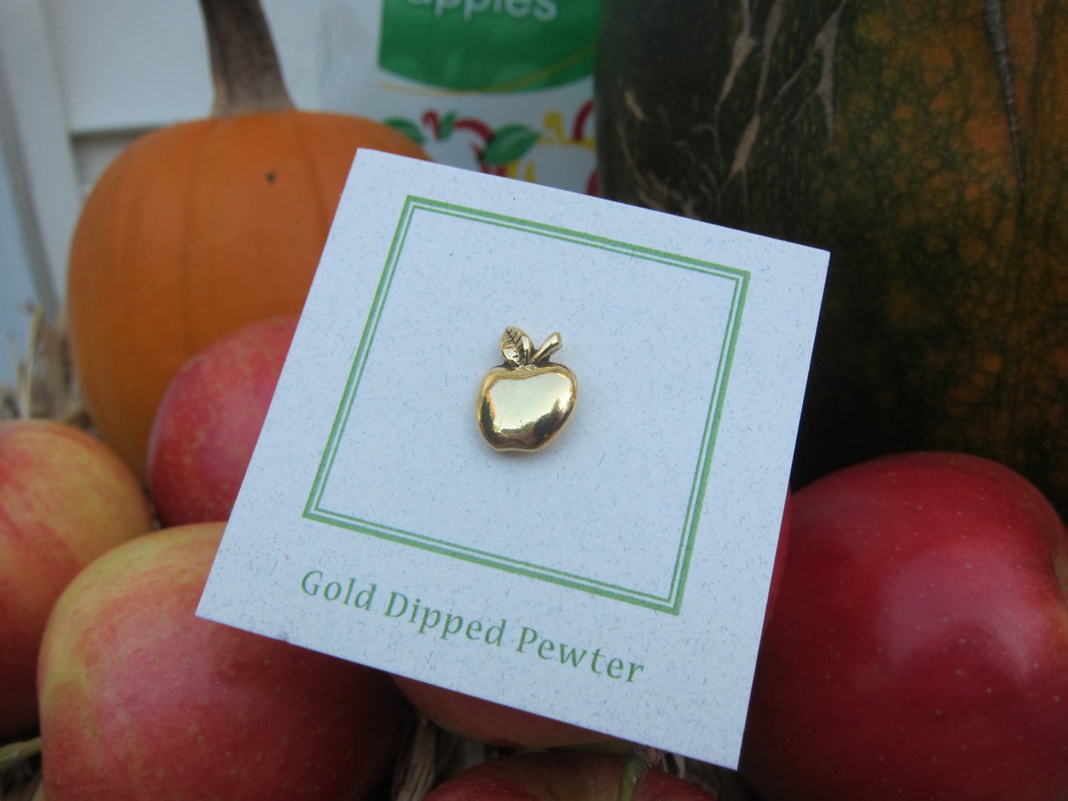 Gold Apple Lapel Pin-cc121g Teacher Education and School | Etsy