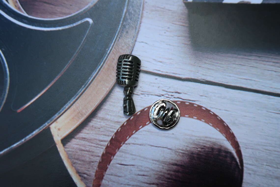 Microphone Lapel Pin CC529 Broadcast and Radio Pins - Etsy