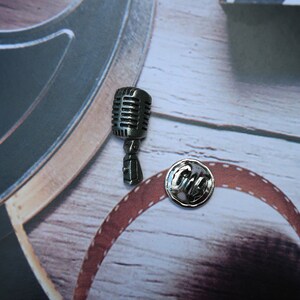 Microphone Lapel Pin - CC529- Broadcast and Radio Pins - Etsy