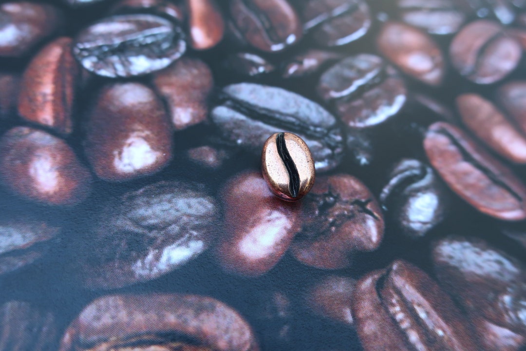 Copper Coffee Bean Lapel Pin- CC244C- Coffee Addict, Coffee Lover ...