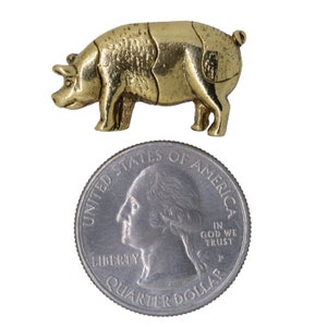 Pig Gold Dipped Pewter Lapel Pin- CC102G- 4H, Livestock, Farm, Piglets ...