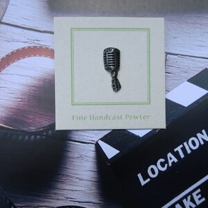 Microphone Lapel Pin - CC529- Broadcast and Radio Pins - Etsy