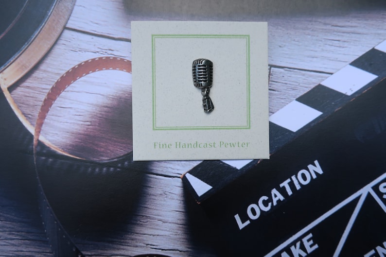 Microphone Lapel Pin - CC529- Broadcast and Radio Pins - Etsy