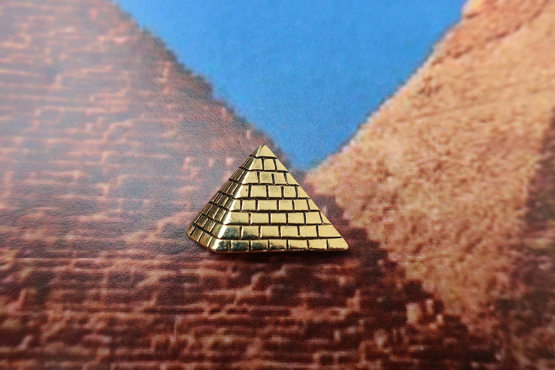 Pyramid Gold Dipped Pewter Lapel Pin - CC550G- Egyptian Pyramids- Greek ...