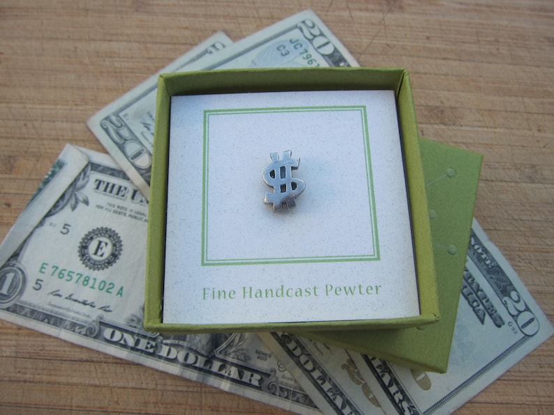 Dollar Sign Lapel Pin CC430 Dollar Sign Money Banker - Etsy