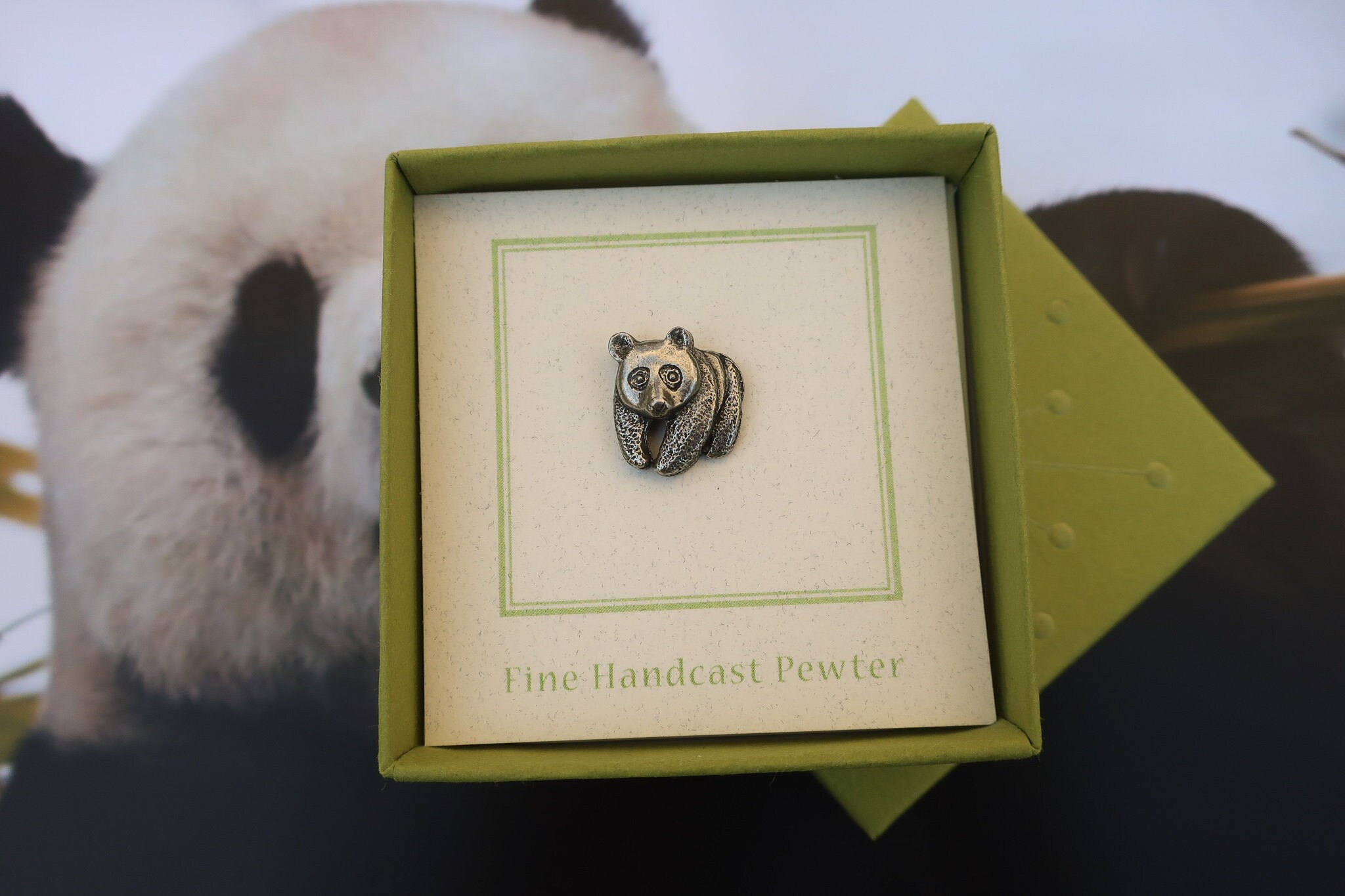 Panda Bear Pewter Lapel Pin CC470 Zoo Wildlife and Animal - Etsy