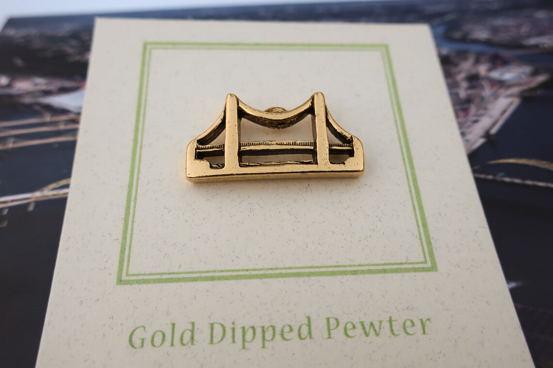 Gold Bridge Lapel Pin- CC576G- Bridge, Engineering, and Transportation ...