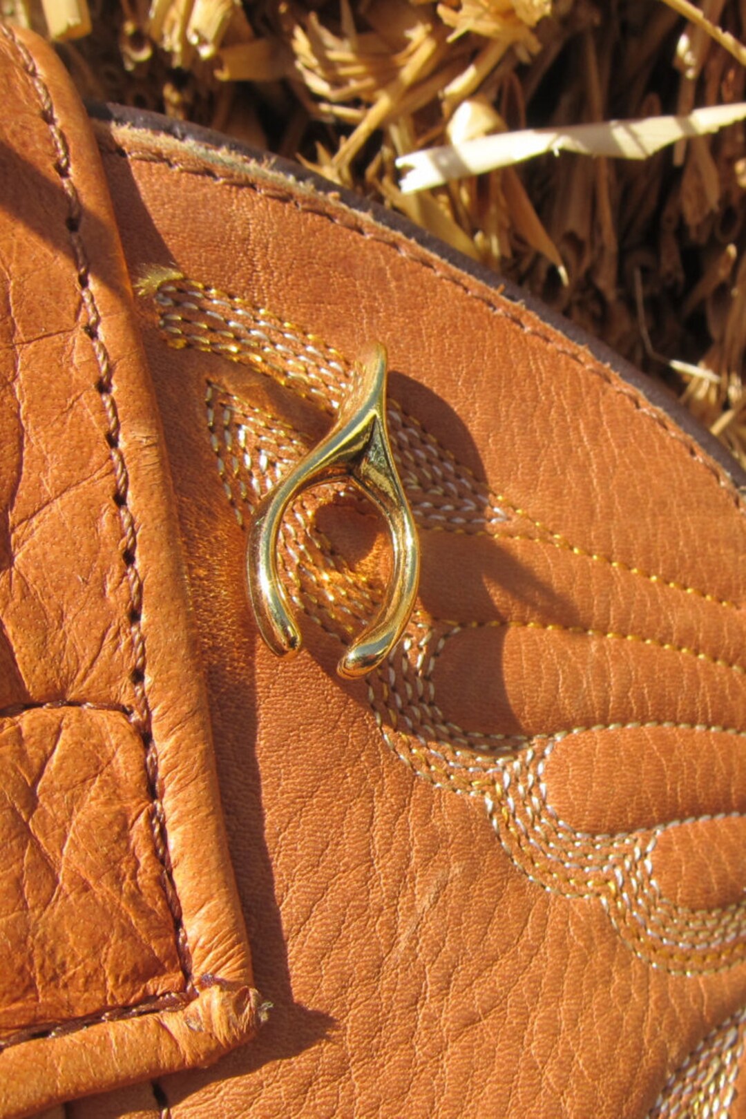 Gold Wishbone Lapel Pin- CC466G- Lucky, Luck, Clavicle and Wish Lapel ...