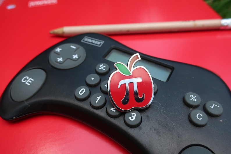 Apple Pi Enamel Lapel Pin EP115 Pi Math Pi Day and Math - Etsy