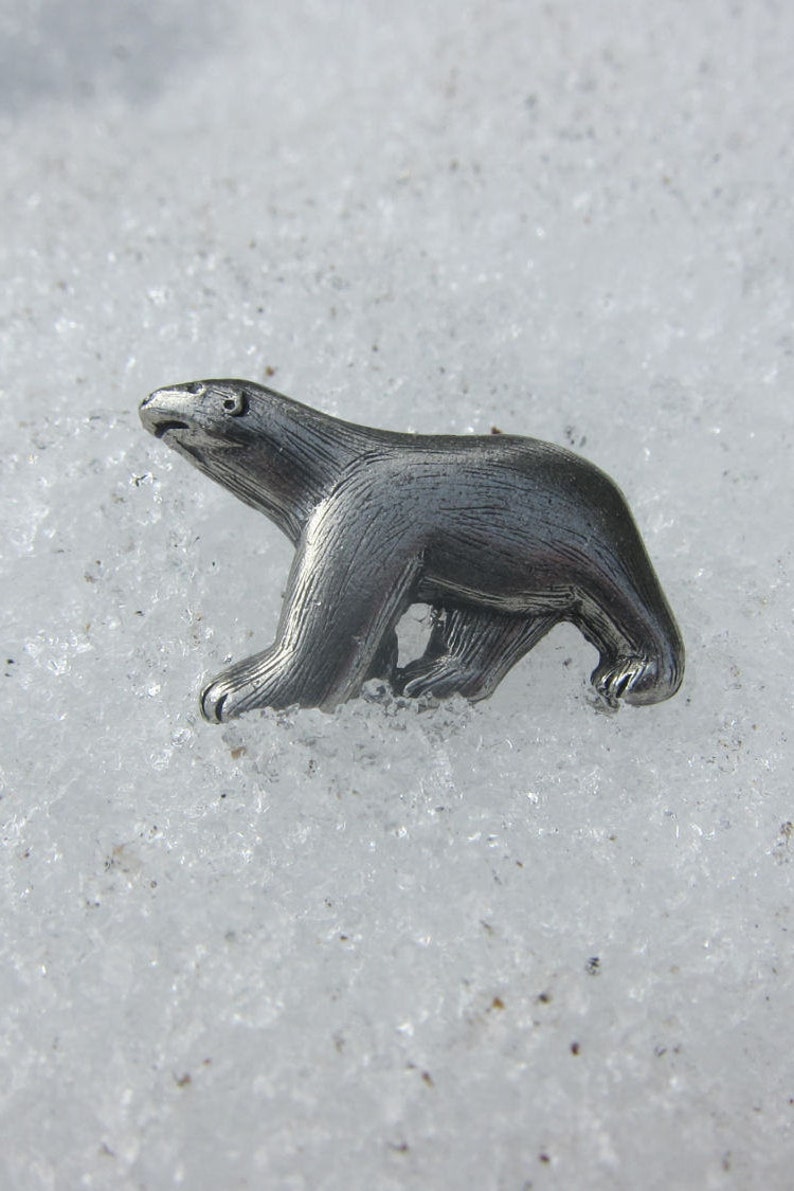 Polar Bear Lapel Pin CC580 Wildlife Pins Arctic Animals - Etsy