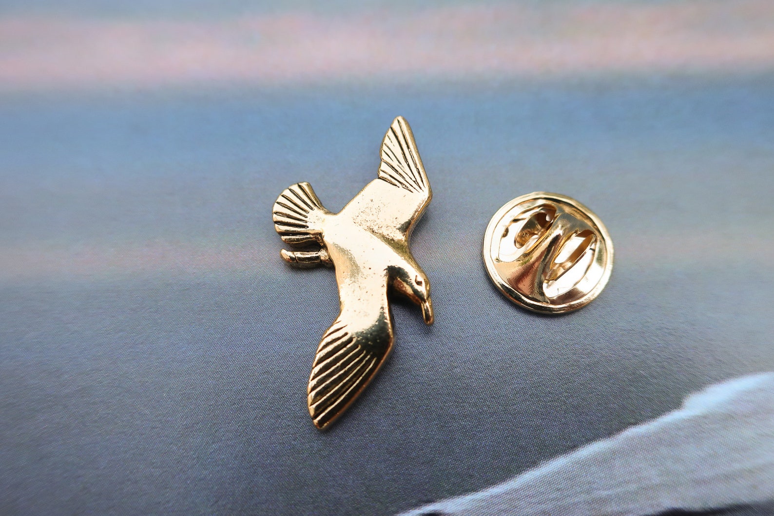 Seagull Gold Dipped Pewter Lapel Pin CC119G Seagull Beach | Etsy