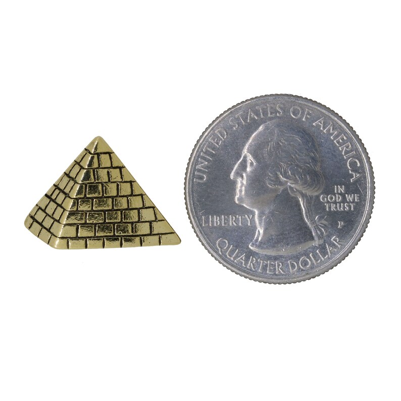 Pyramid Gold Dipped Pewter Lapel Pin - CC550G- Egyptian Pyramids- Greek ...